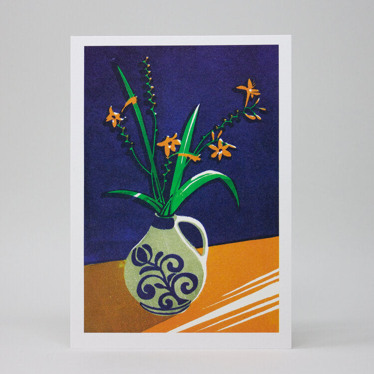 Crocosmia Greetings Card – Bristol Dockyards Shop
